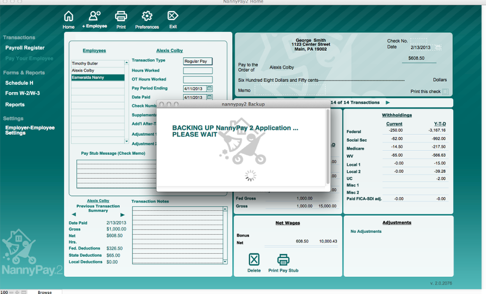 Backing Up and Restoring Your NannyPay2 Database