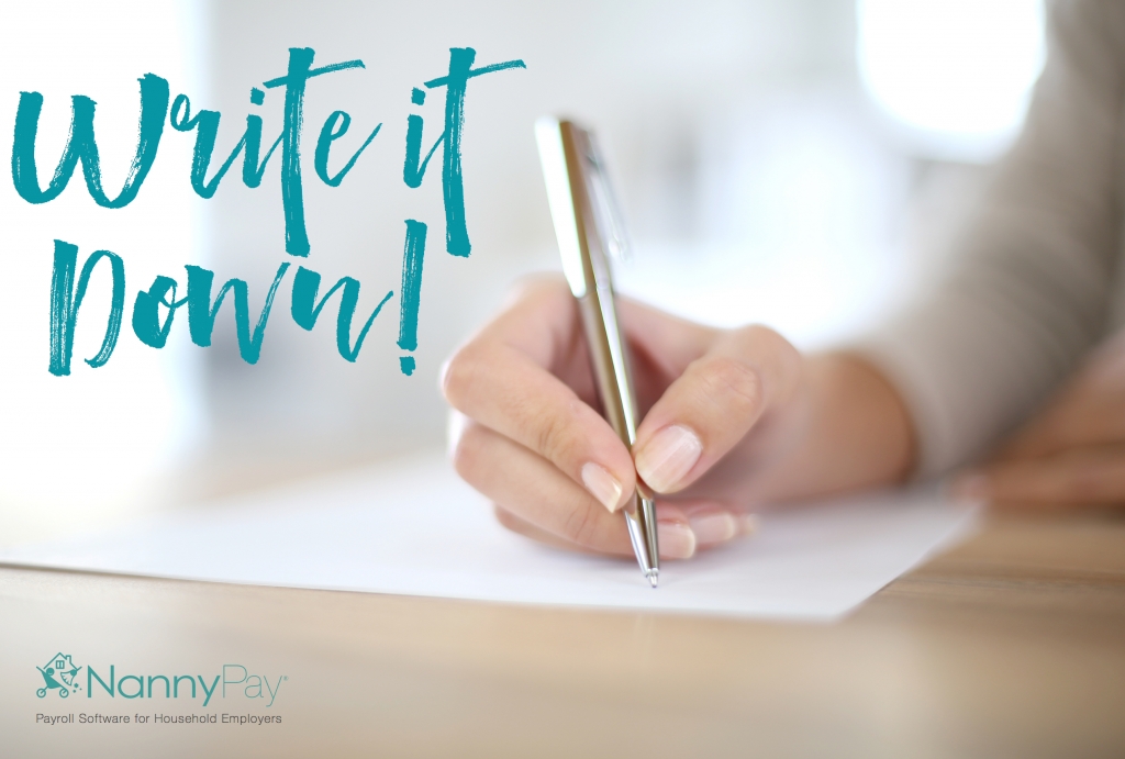 Lessons Learned from a Nanny: Get it on Paper from Daily Log to Receipts